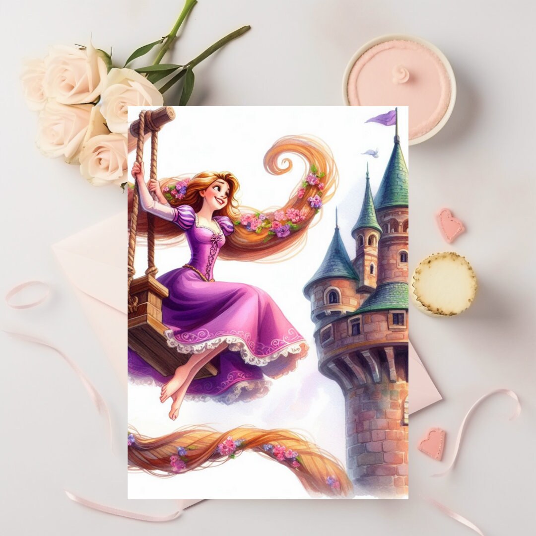 Editable Rapunzel Party Invitation Template, Fairytale Birthday Party ...