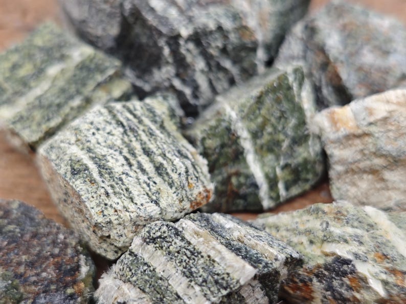 Green Zebra Calcite Rough Stone - Gemstones - Rocks - Minerals - Bulk ...