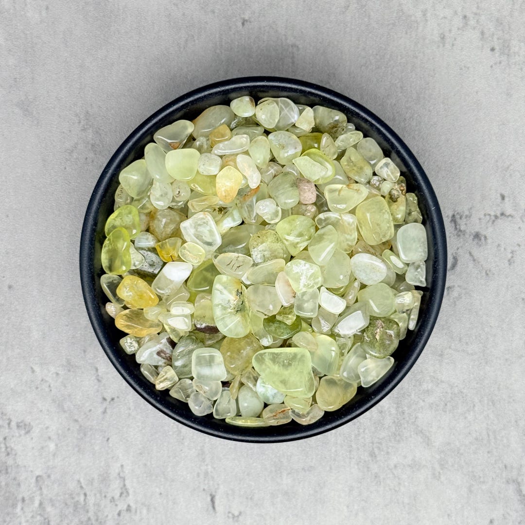 Prehnite Crystal Chips - Australian Golden Gemstones - Diy Stones ...