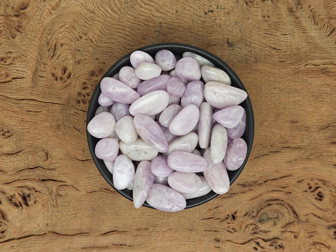 Kunzite Tumbled Stone - Prosperity Stone - Smooth Pebble Rock - Kunzite ...