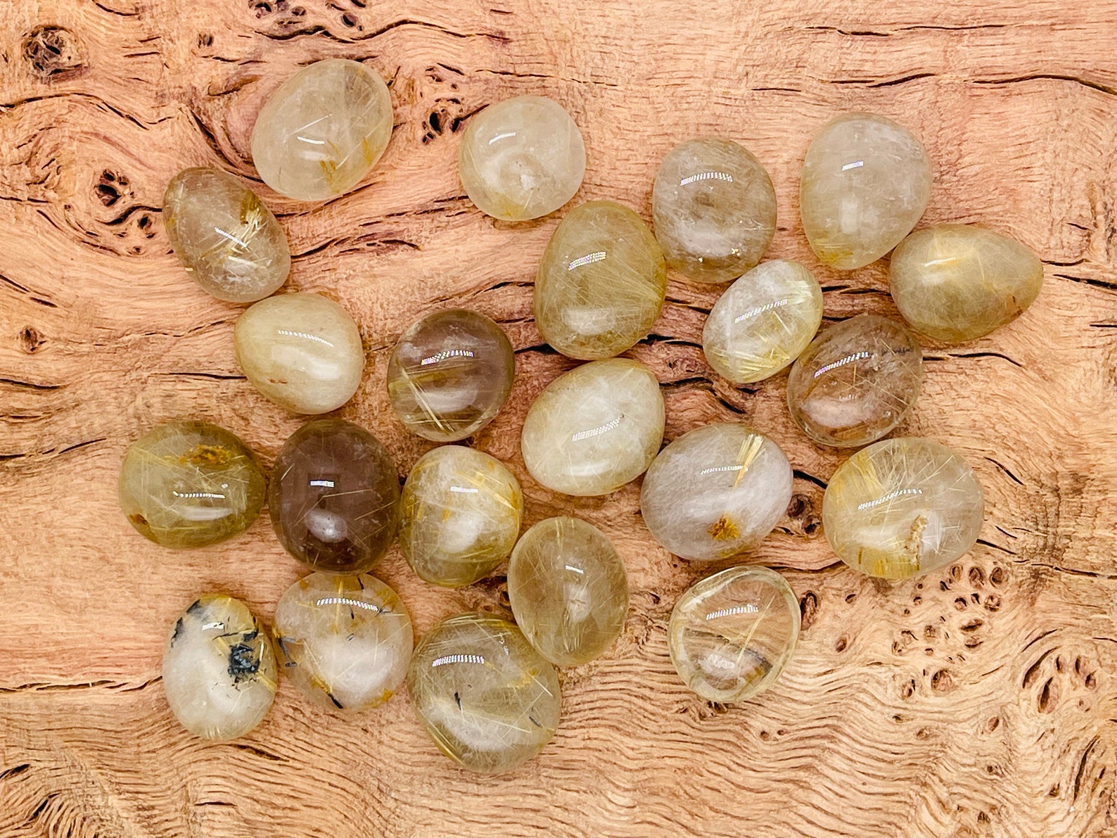 Golden Rutilated Quartz Tumbled Crystal - Polished Golden Rutilated ...