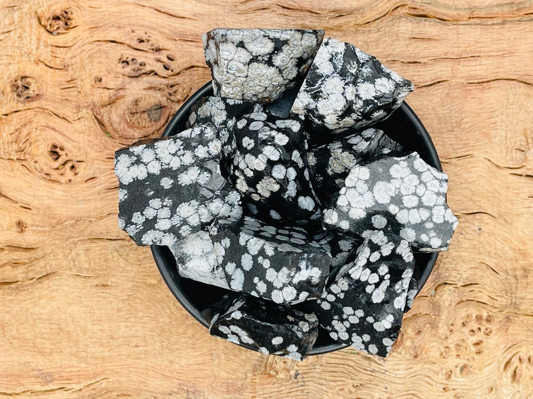 Snowflake Obsidian Rough Stone - Meditation Stone - Energy Stone - Bulk ...