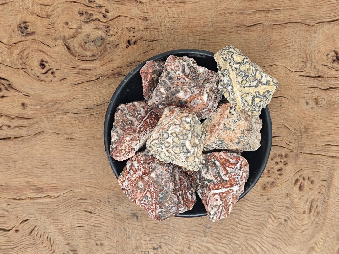 Leopard Skin Jasper Rough Stone - Raw Crystal - Leopardite Jasper ...