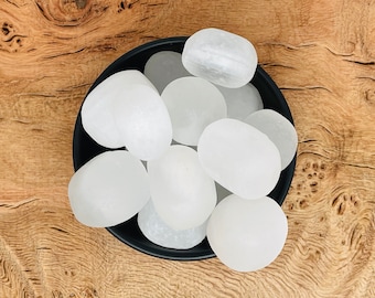 Selenite Tumbled Crystal Stone - Etsy