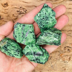 Ruby Zoisite Rough Stone - Rough Crystal Chunks - Anyolite - Healing ...