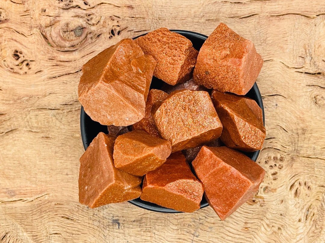 Red Goldstone Rough Stone - Goldstone Mineral Stone - Raw Gemstone ...