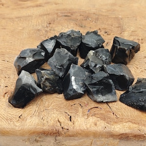 Black Onyx Rough Stone - Raw Black Onyx - Geniune Crystals - Black ...