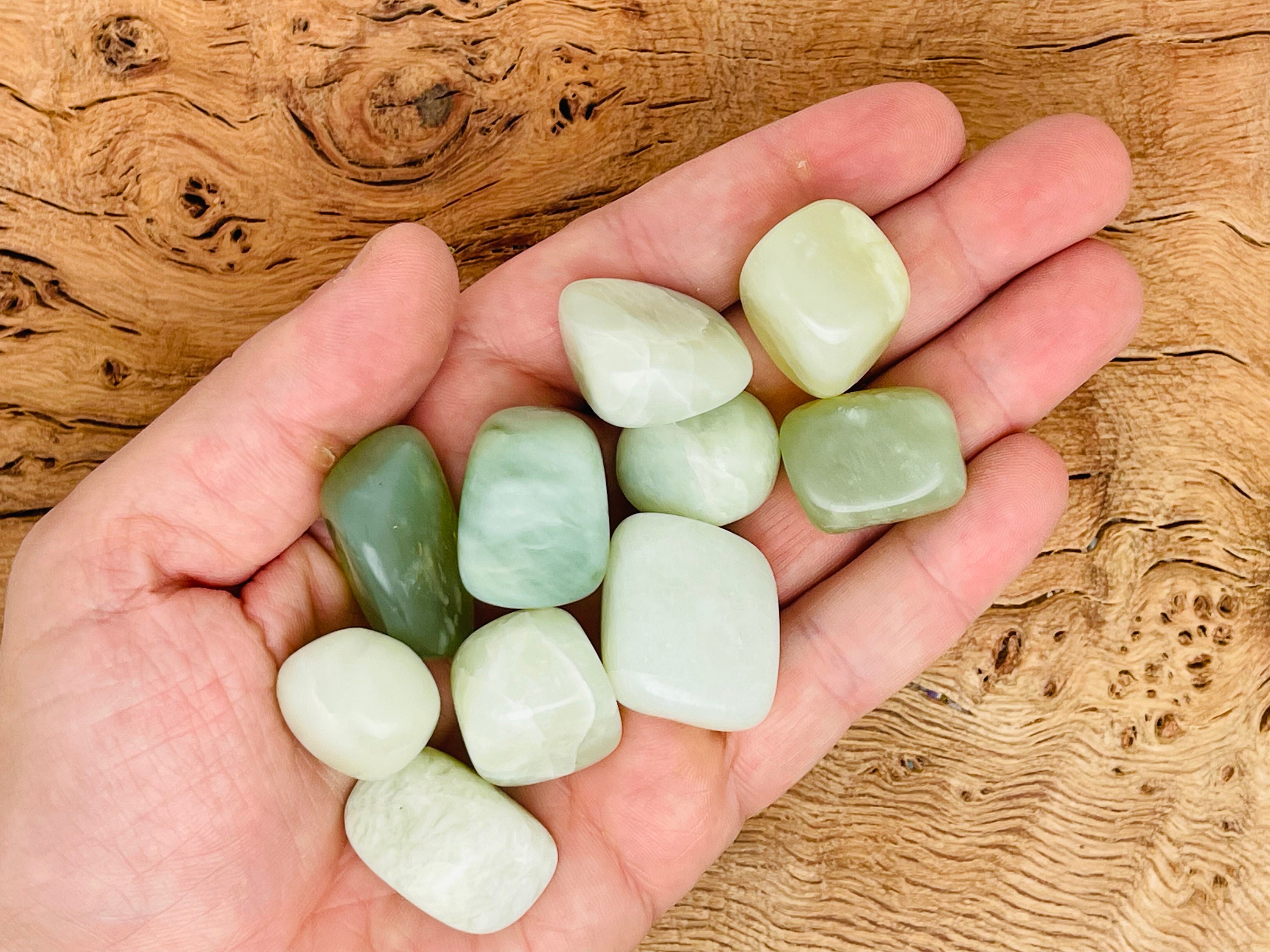 Light Jade Tumbled Stone - New Jade Crystal - Serpentine - Love ...