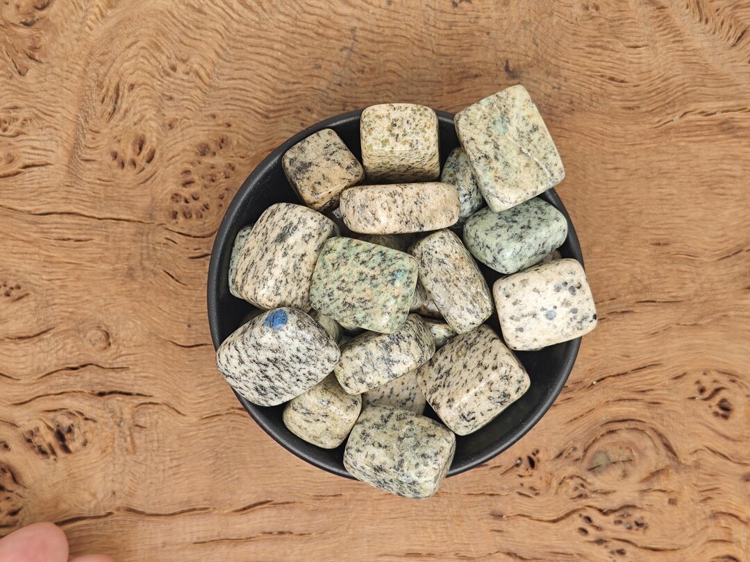 K2 Azurite in Quartz Tumbled Stone - Granite Stone - Empathy Intuition ...