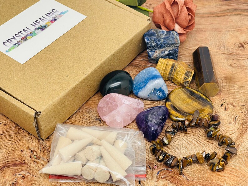 Inner Strength Crystal Kit - Power Gemstones Crystal Set - Best Gift ...