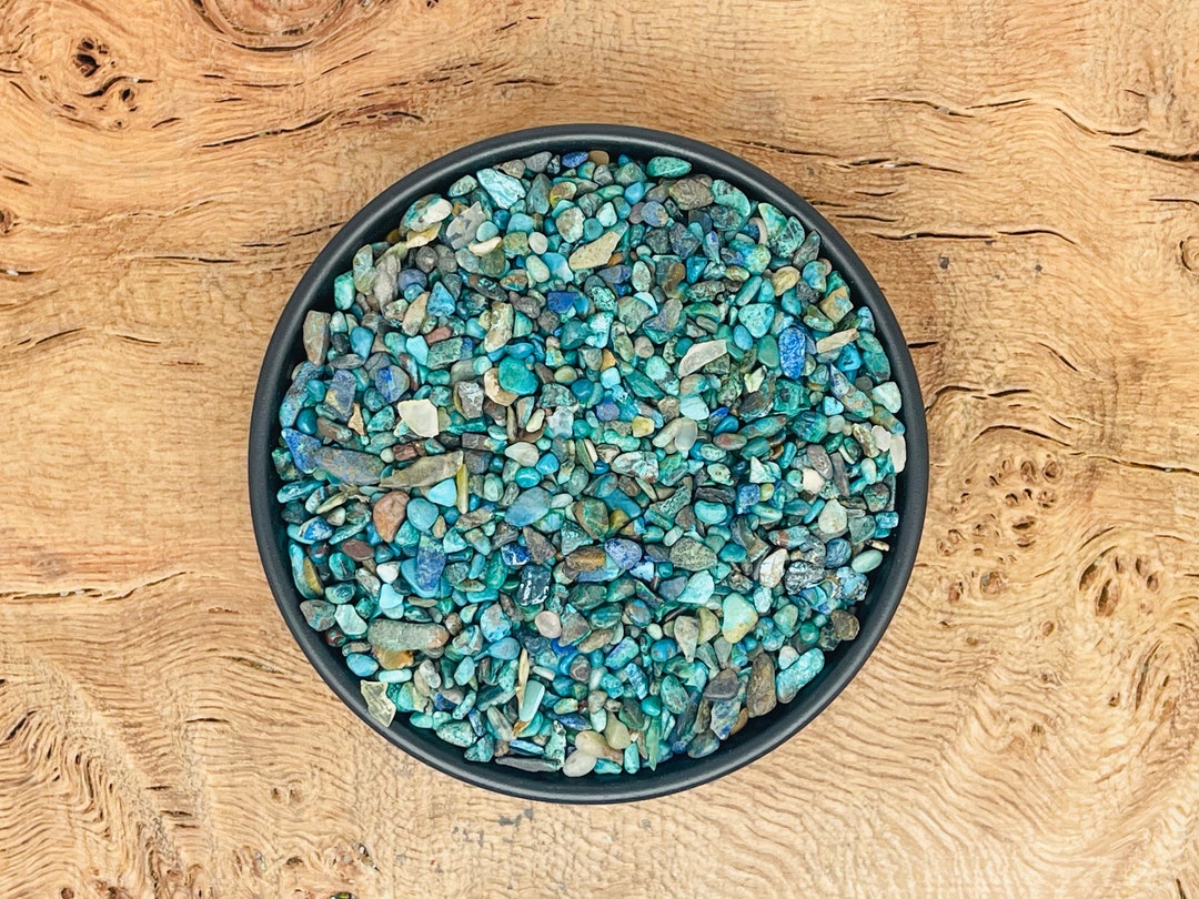 Chrysocolla Crystal Chips - Candle for Chips - Semi Tumbled Stone ...