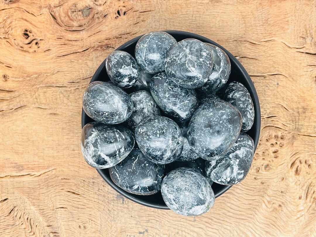 Indigo Gabbro Tumbled Stone - Mystic Merlinite - Natural Gemstone ...