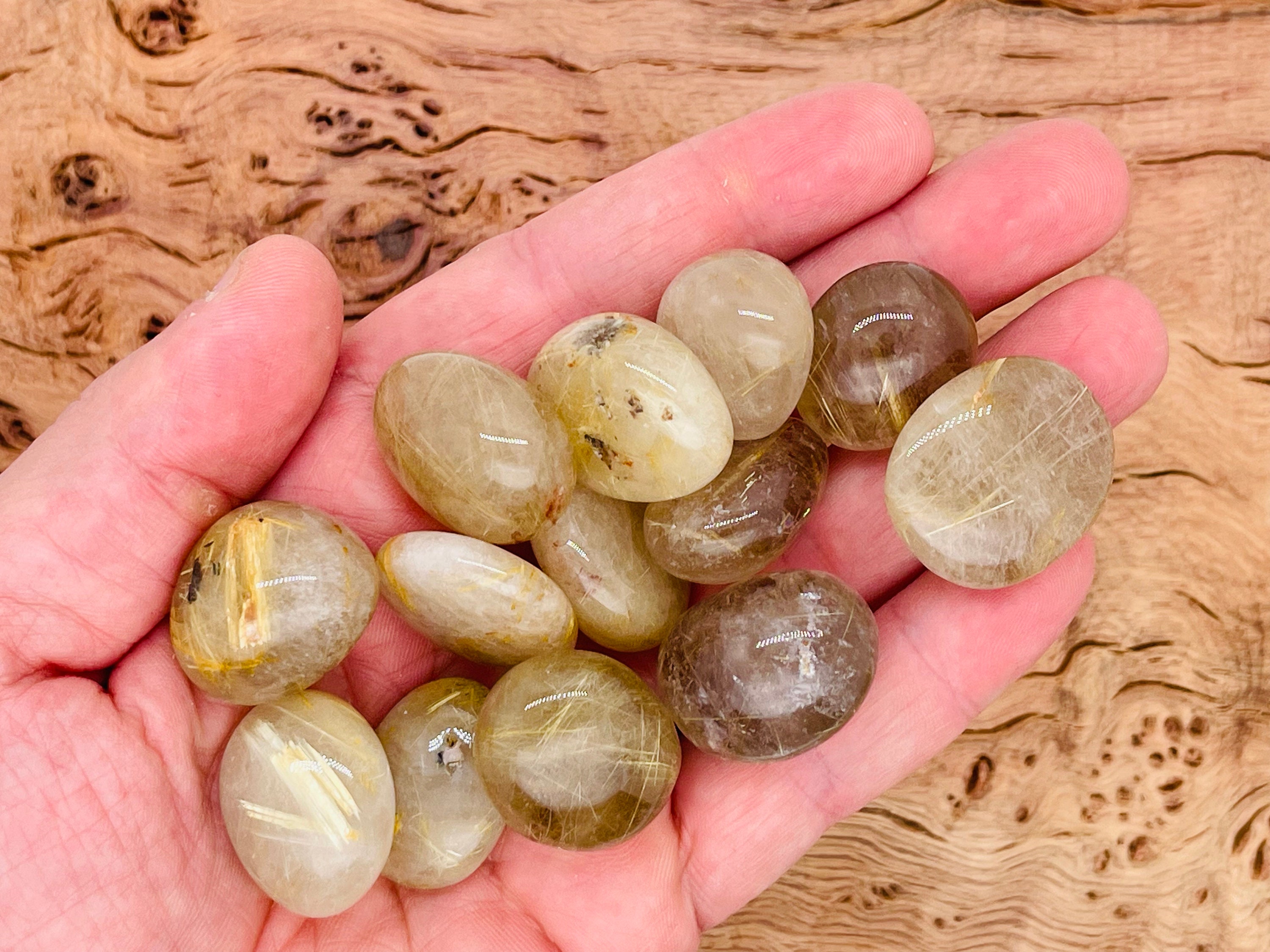 Golden Rutilated Quartz Tumbled Crystal - Polished Golden Rutilated ...