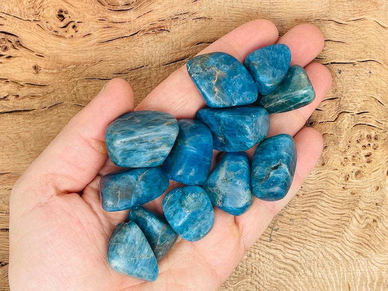 Blue Apatite Tumbled Stone: High Grade Quality Crystals - Etsy