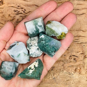 Moss Agate Rough Stone - Raw Stones - Moss Agate Stones - Wholesale Moss Agate - Etsy