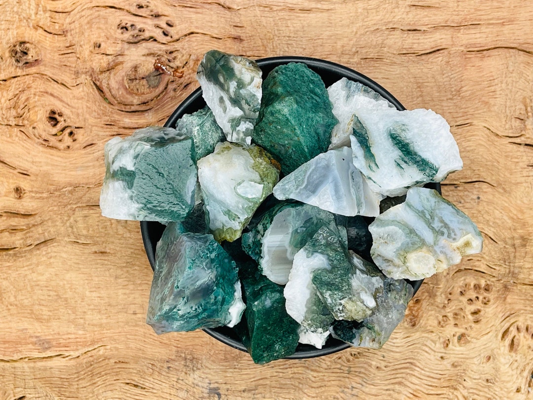Moss Agate Rough Stone - Raw Stones - Moss Agate Stones - Wholesale ...
