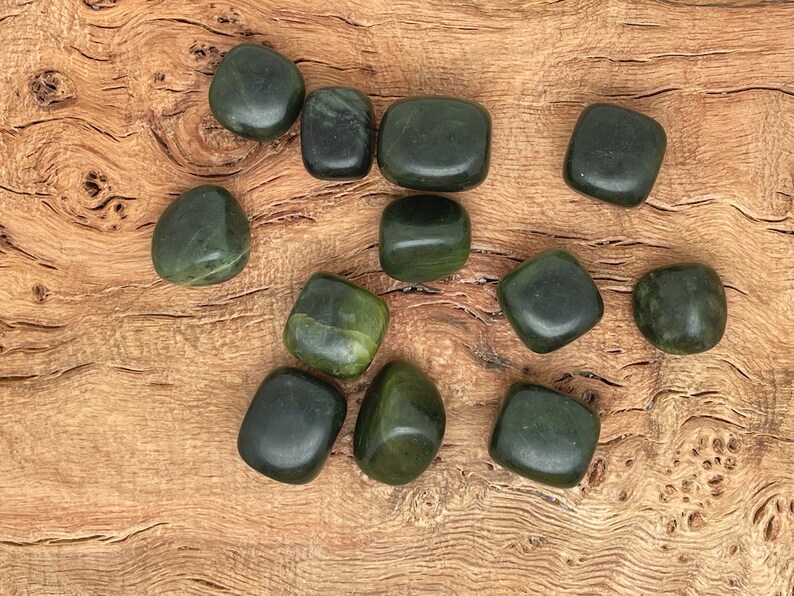 Green Jade Tumbled Stone - Jade Tumble - Tumbled Jadeite - Green ...