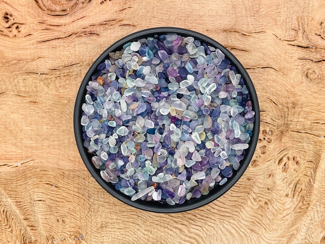 Fluorite Crystal Chips - Tiny Crystals for Candles - Mini Tumbled Stone ...