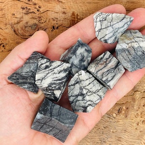 Spiderweb Jasper Rough Stone - Raw Black Spider Web Jasper - Picasso ...