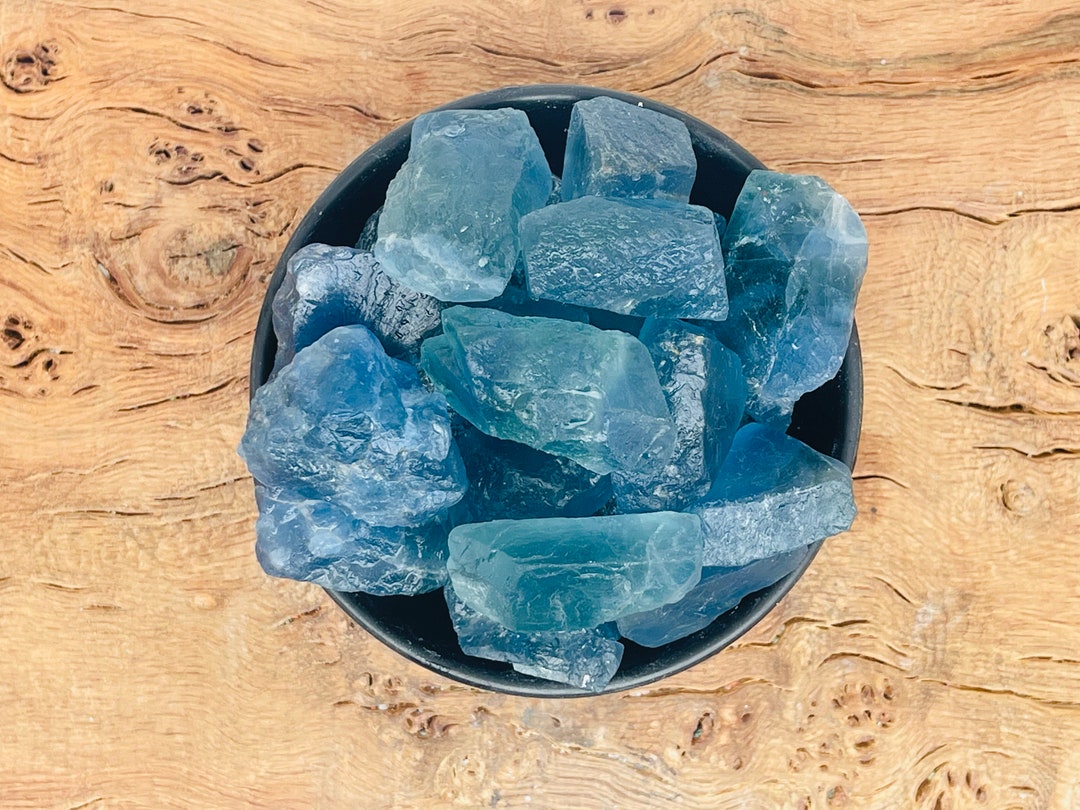 Blue Fluorite Rough Stone - Natural Blue Fluorite - Nice Quality - Raw ...