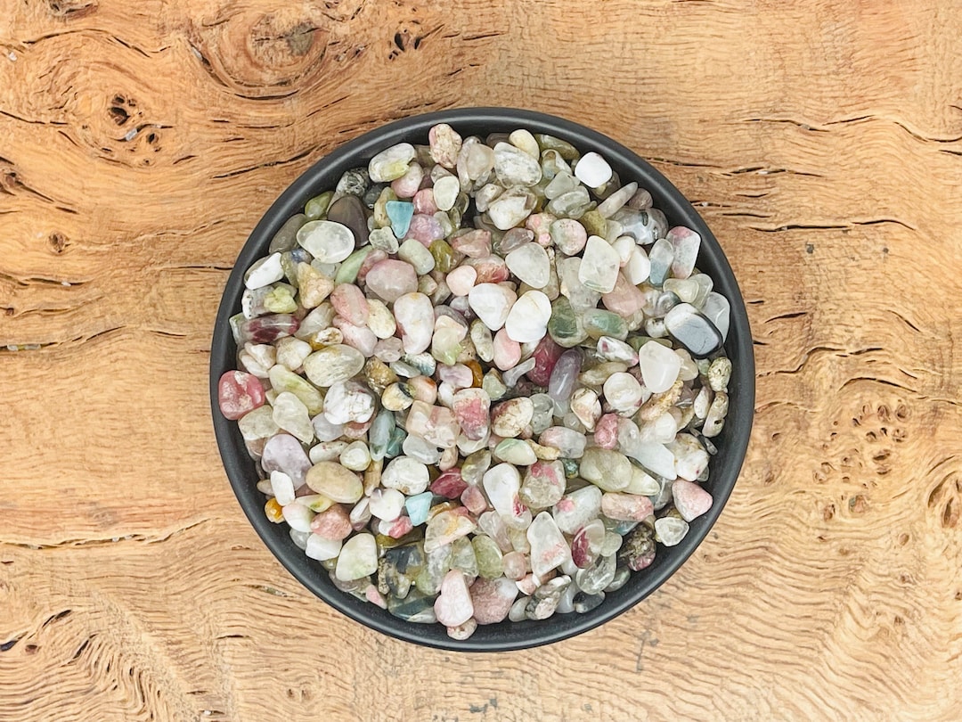 Watermelon Tourmaline Crystal Chips - Gemstone Tourmaline Chips - Semi ...