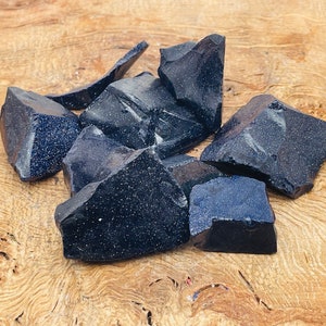 Blue Goldstone Rough Stone -blue Sandstone Crystal - Courage Stone ...