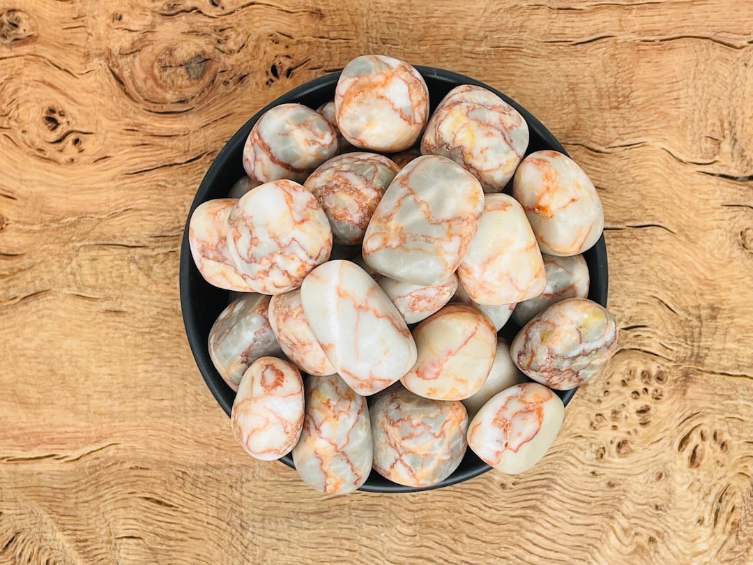 Red Vein Jasper Tumbled Stone - Red Network Jasper Stone - Charm ...