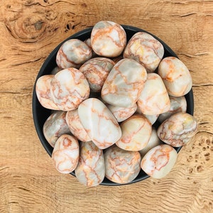 Red Vein Jasper Tumbled Stone - Red Network Jasper Stone - Charm ...