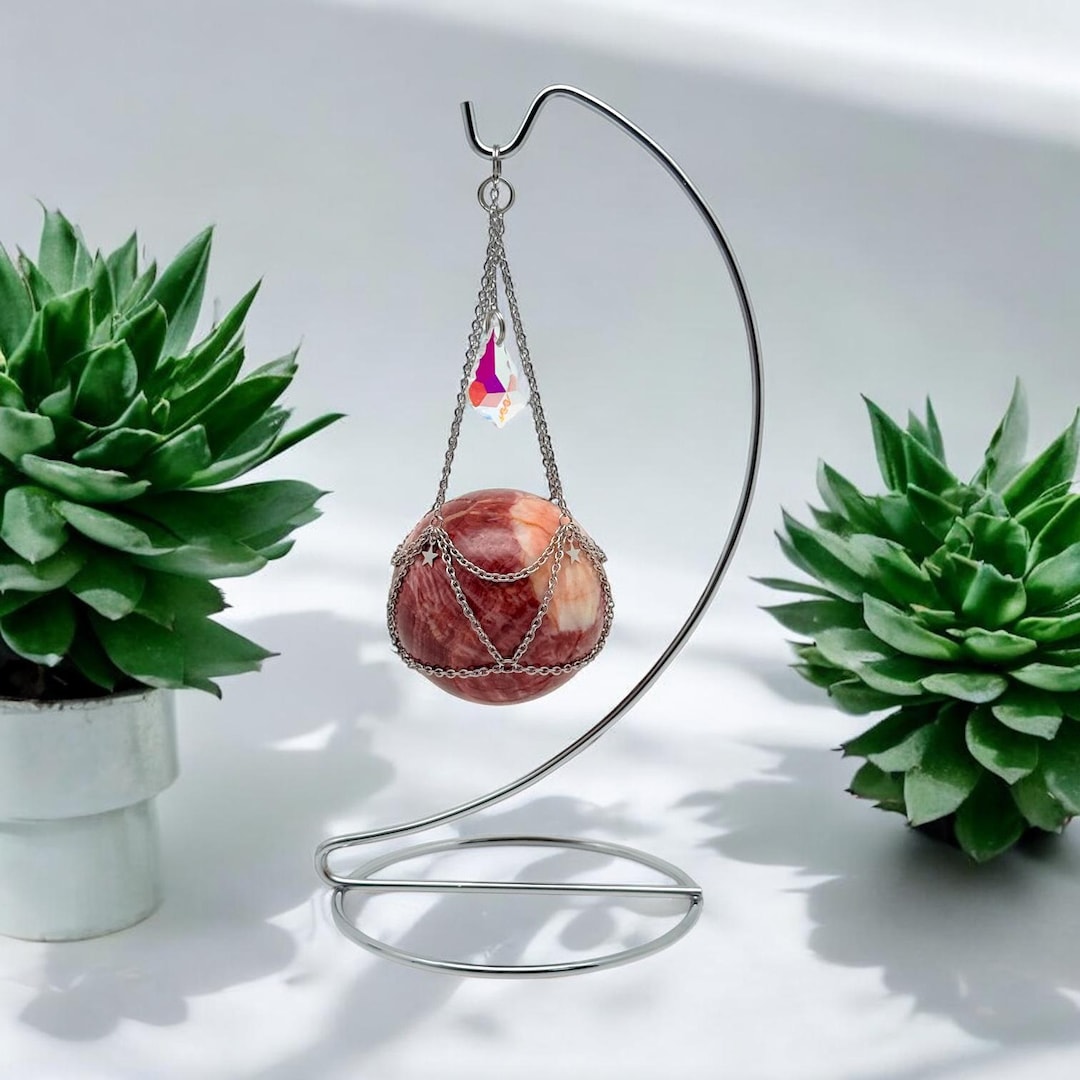 Crystal Sphere Holder Stand - Interchangeable Crystal - Minimalist ...