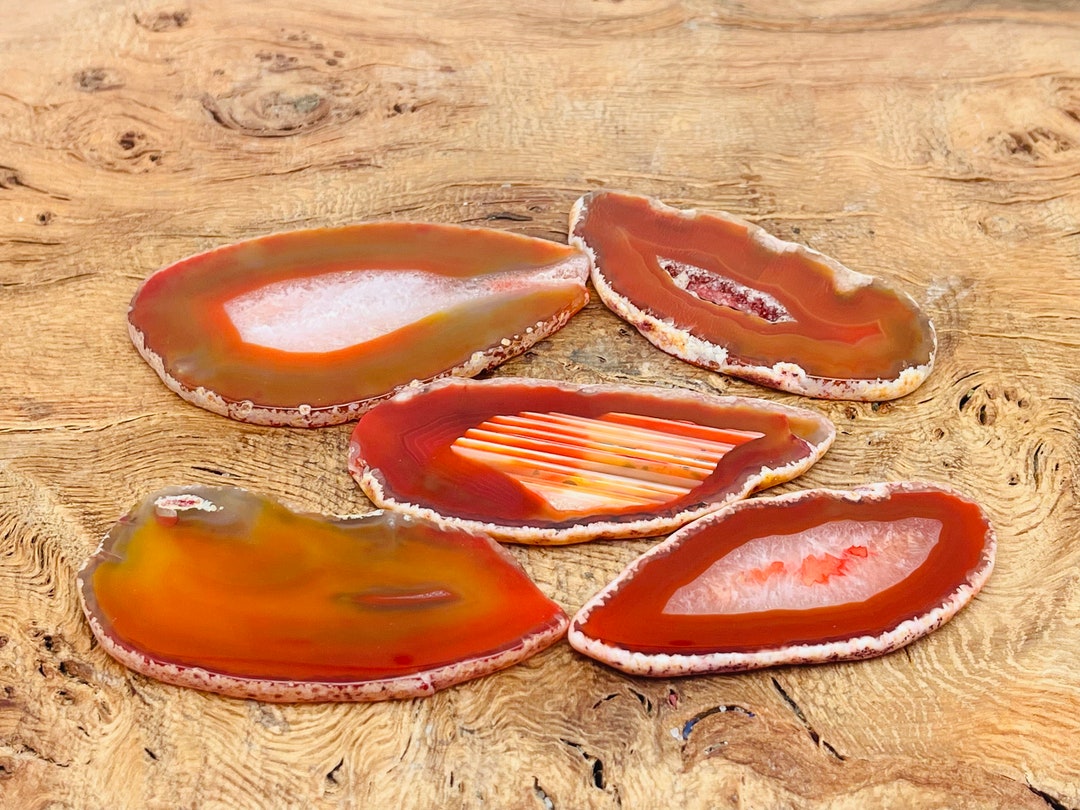 Red Agate Slice Crystal - Agate Slab Geode - Genuine Agate Slice ...
