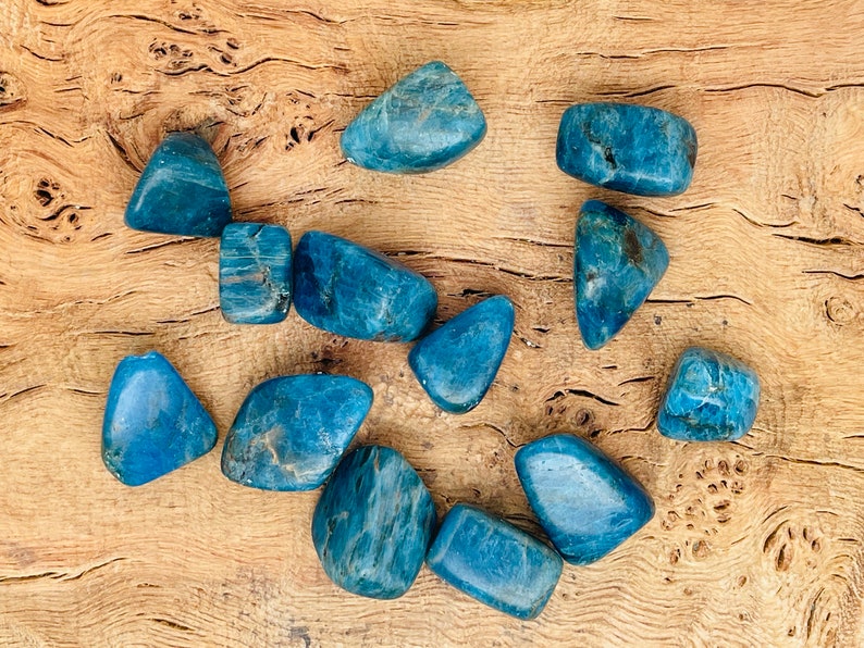 Blue Apatite Tumbled Stone: High Grade Quality Crystals - Etsy