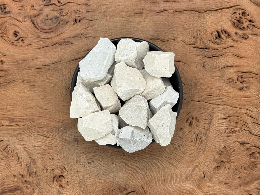 Kaolin Rough Stone - Raw White Kaolinite Mineral - Crystal Healing ...