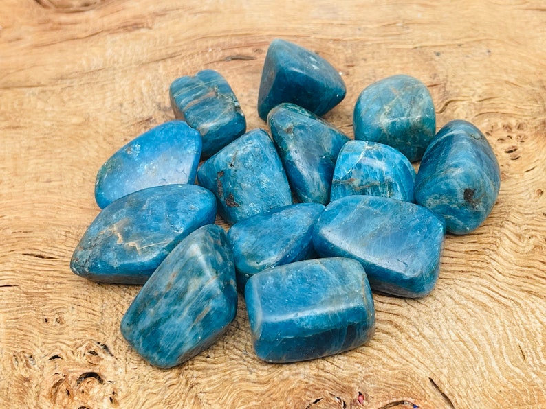 Blue Apatite Tumbled Stone: High Grade Quality Crystals - Etsy