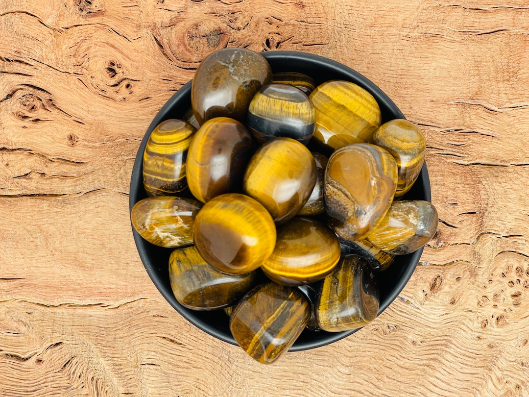 Gold Tiger Eye Tumbled Stone - Tiger Eye Gemstones - Making Jewelry ...