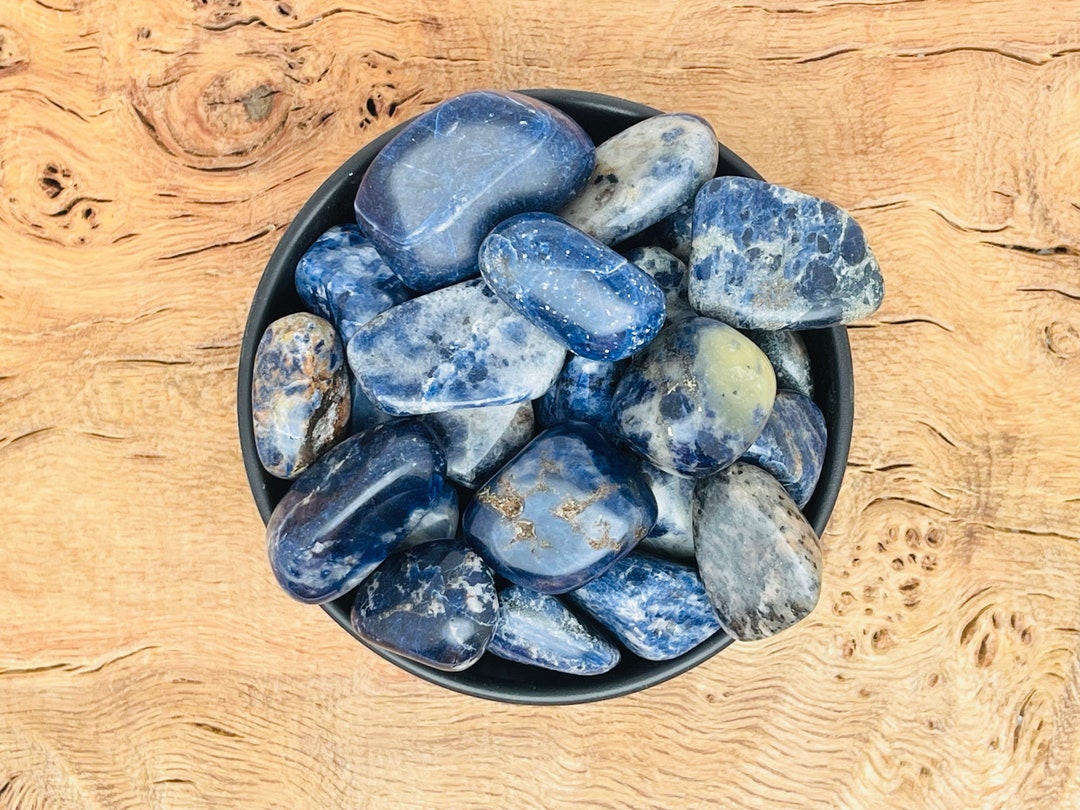 Sodalite Tumbled Stone - Tumbled Sunset Sodalite Crystal - Polished ...