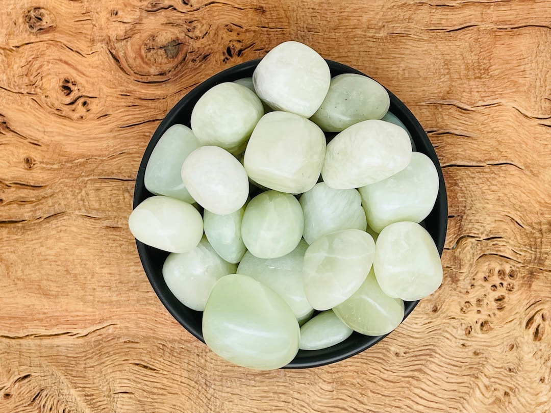 Light Jade Tumbled Stone - New Jade Crystal - Serpentine - Love ...