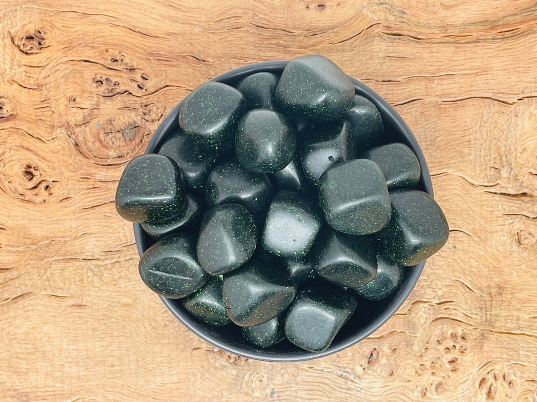 Green Goldstone Tumbled Stone - Gemstone Goldstone - Lucky Stone ...