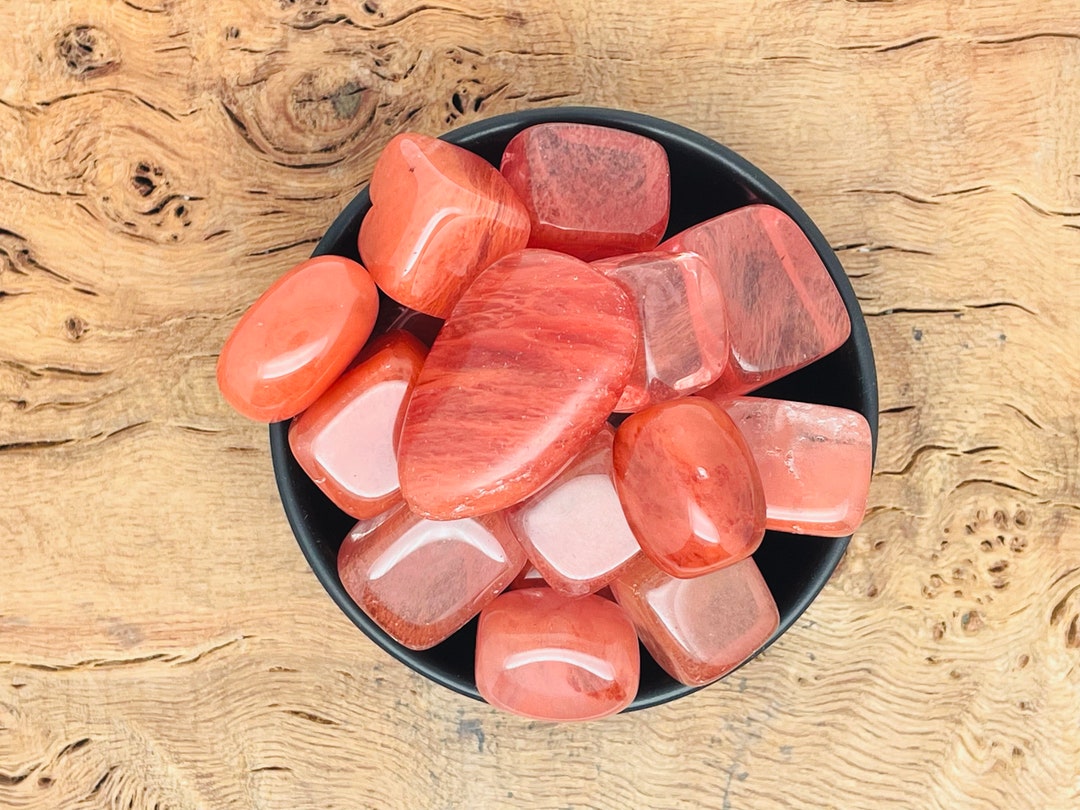Cherry Quartz Tumbled Stone - Man Mad Quartz - Santa Stone Quartz ...
