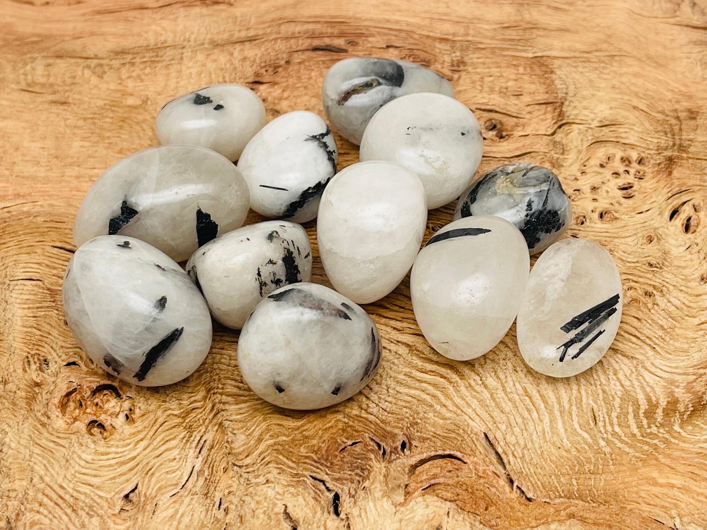 Black Tourmalinated Quartz Tumbled Stone - Meditation -chakra - Reiki ...