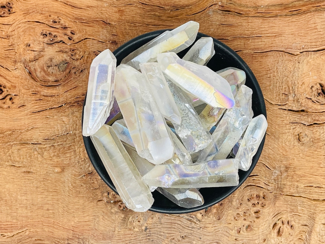 Angel Aura Crystal Point - Rainbow Aura Quartz Point - Gemstone Aura ...