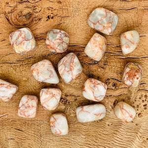 Red Vein Jasper Tumbled Stone - Red Network Jasper Stone - Charm ...