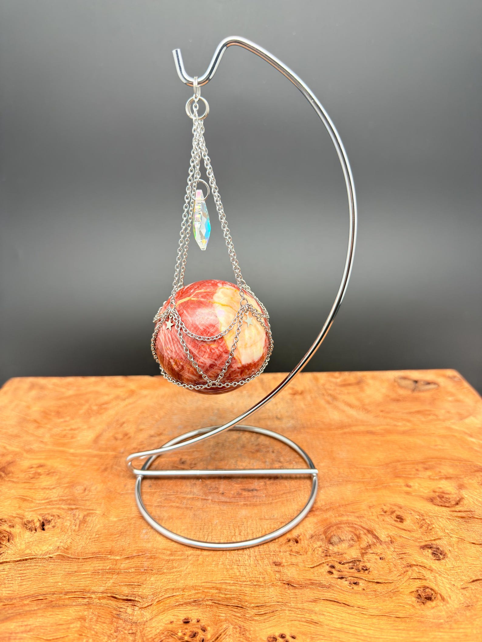 Crystal Sphere Holder Stand - Interchangeable Crystal - Minimalist ...