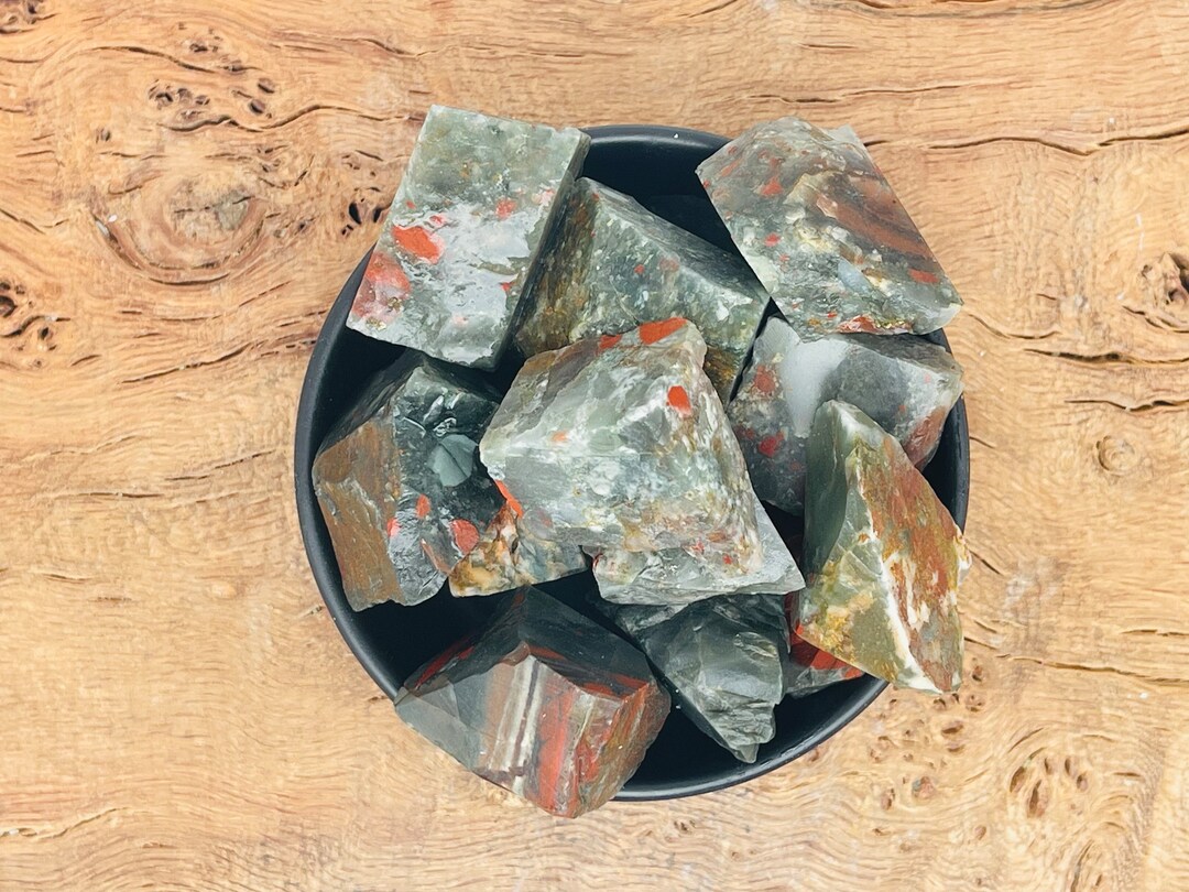 African Bloodstone Rough Stone - Rough Bloodstone - Natural African ...