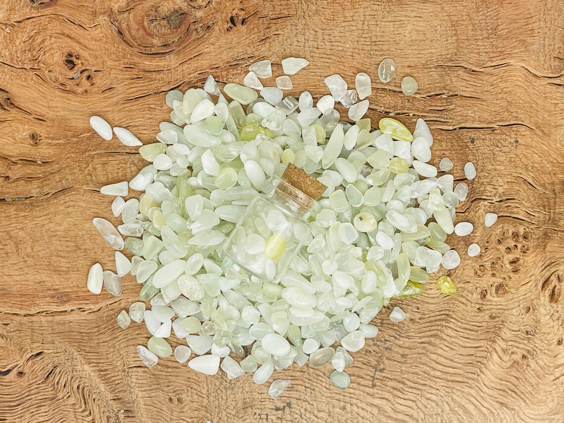 Light Jade Crystal Chips - Gemstone Jade Chips - Semi Tumbled Stone ...
