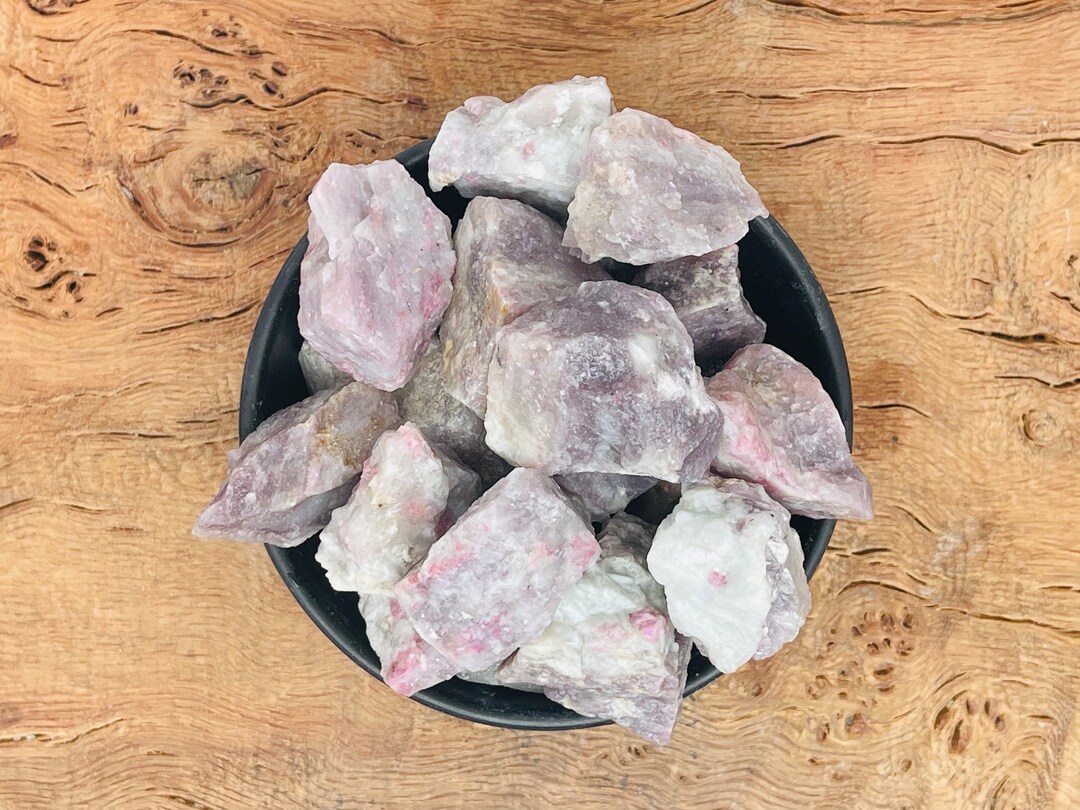 Rubellite Rough Stone - Raw Plum Blossom Tourmaline - Natural Raw Stone ...