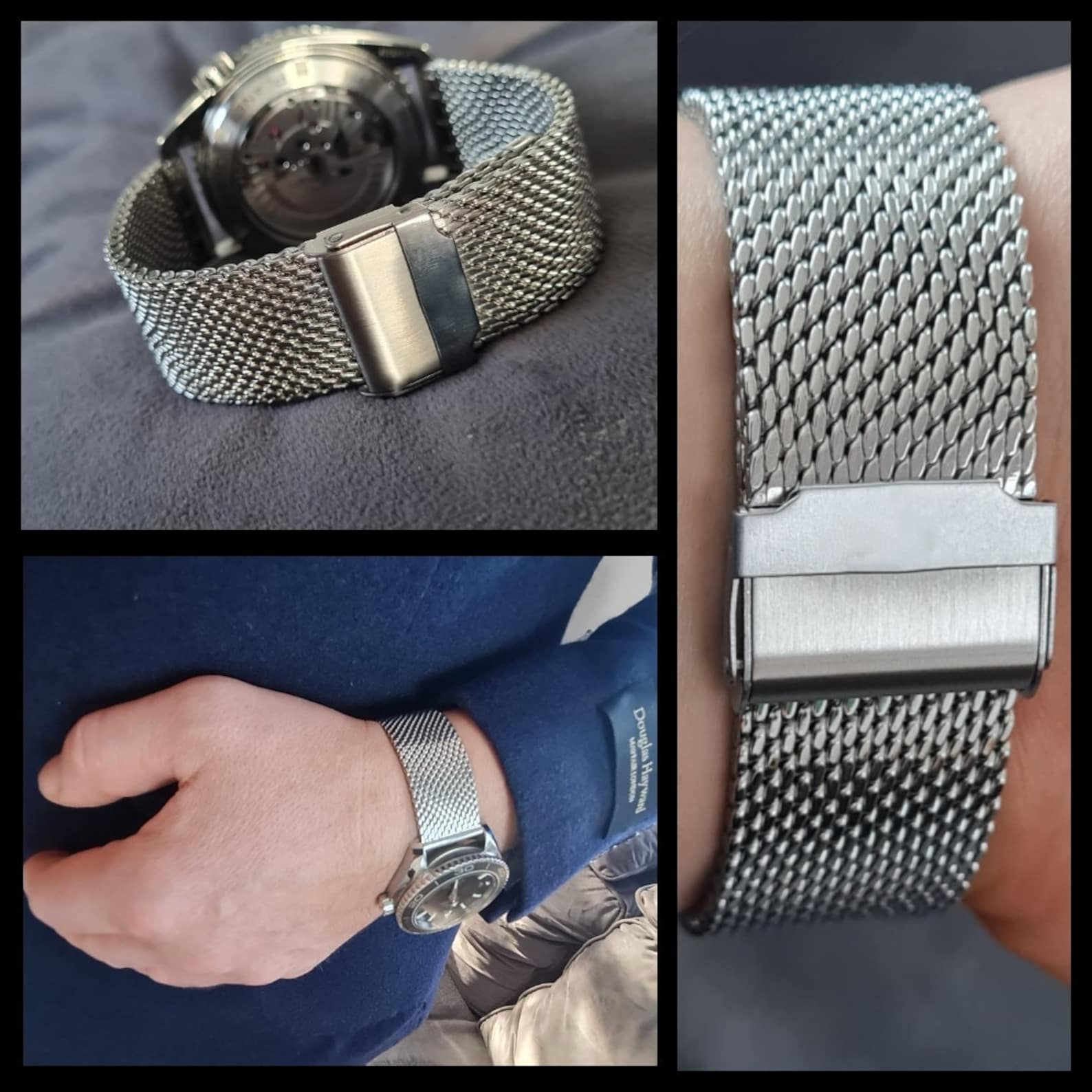 Shark SEAMASTER Watch Strap 18 20mm 22mm 24mm Exceptional 316l SS Mesh ...