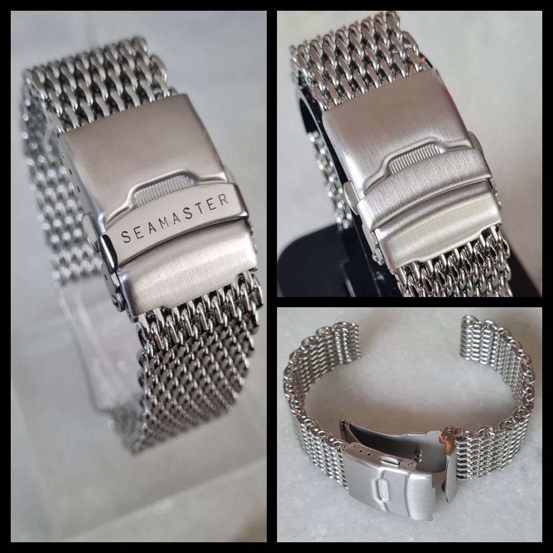 20mm Super Shark Mesh Watch Bracelet SEAMASTER Strap - Etsy