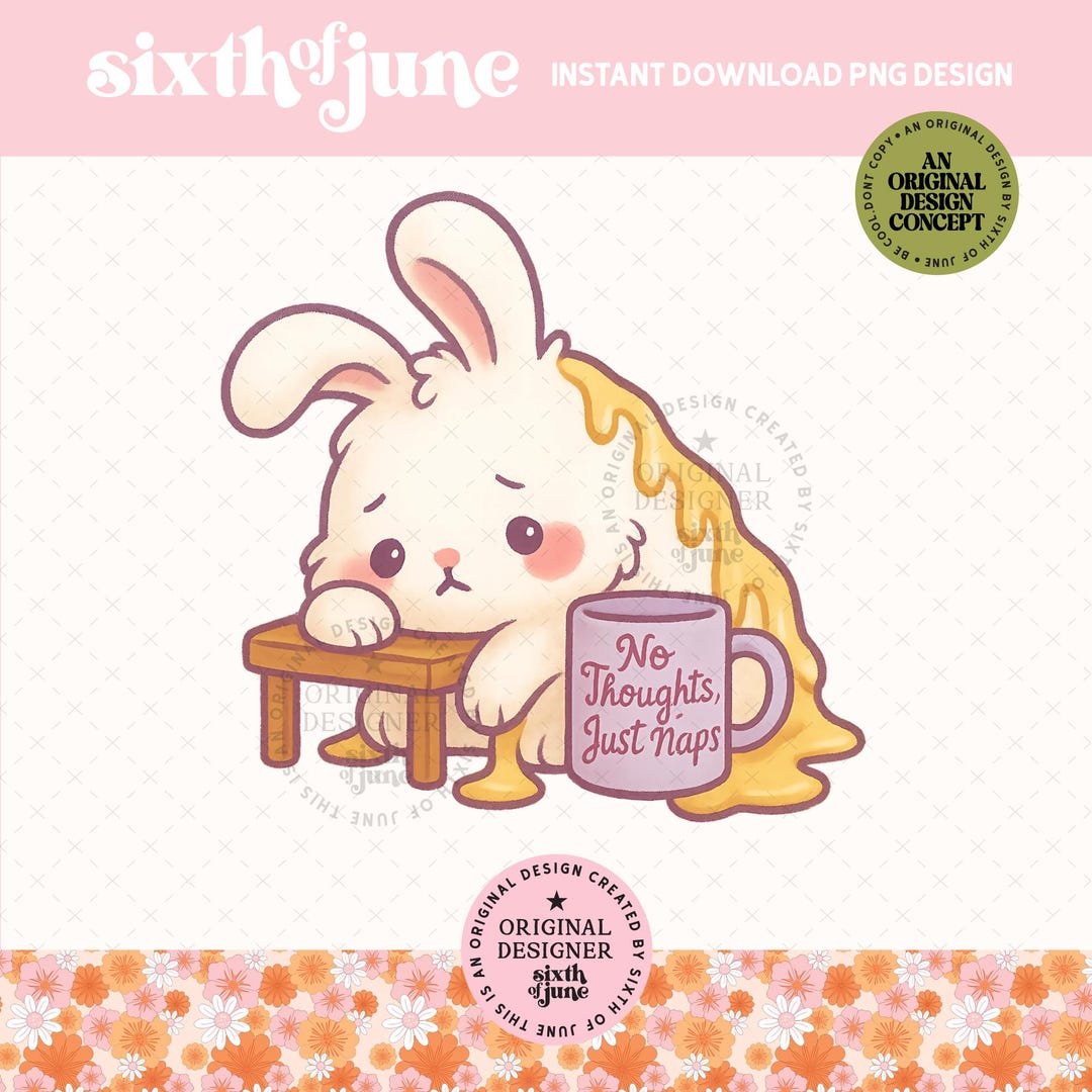 No Thoughts Just Naps PNG, Retro Groovy Digital Download, Funny Nap ...