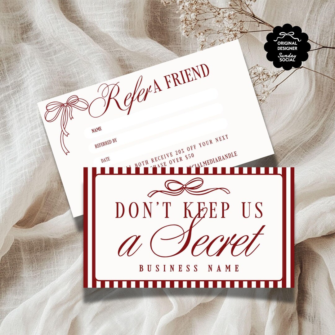 Editable Refer A Friend Template, Canva Coupon Design, Client Rewards ...