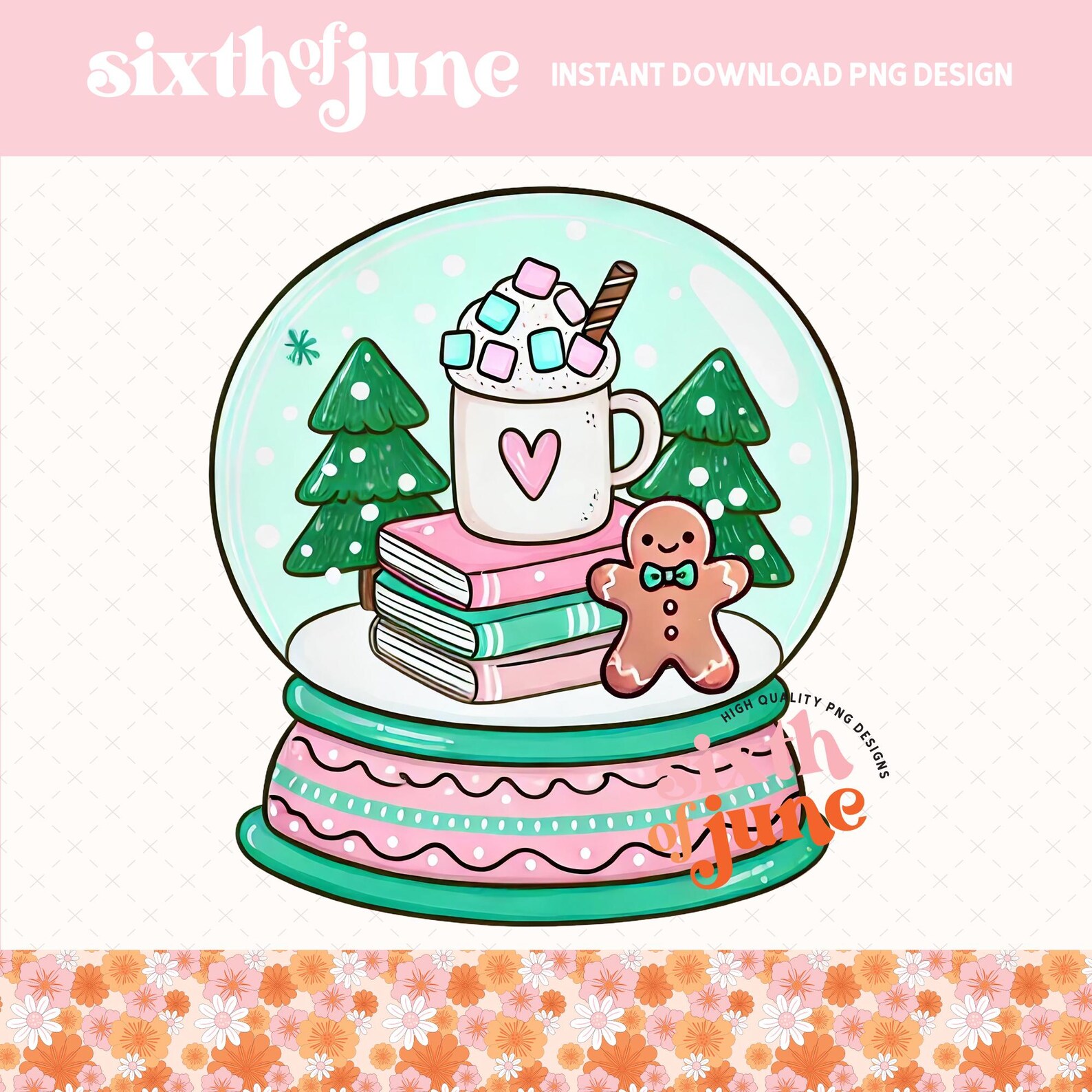 Bookmas Snow Globe PNG, Sublimation Design, Christmas Snow Globe ...